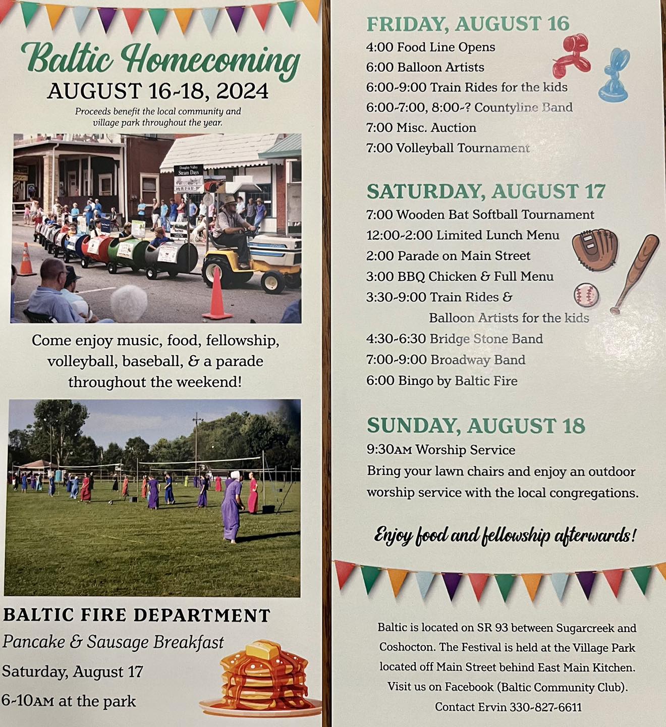Upcoming Village Events – WELCOME TO BALTIC, OH